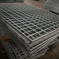China Hot Dipped Galvanized Steel Grating 1x1m Weld Mesh Platform ASTM A123 Industrial Flooring for sale