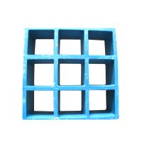 China Light Weight Molded 40x40mm Fiberglass Grating Panels FRP Walkway for sale