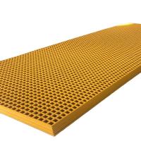 China OEM 50mm Anti Slip Fiberglass Grating Panels FRP Molded Grating Corrosion Resistant for sale