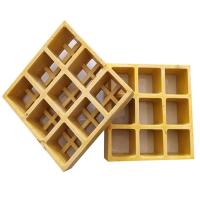 China 50.7x50.7mm Pure Resin FRP Industrial Steel Grating 25mm Thickness ISO9001 for sale