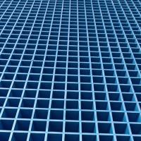 China 30mm 38x38mm Gritted Fiberglass Stair Treads Anti Slip FRP Grating for sale