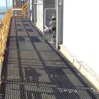 China Hot Dip Galvanized Q235 Steel Grating Platform 41mm x 100mm Pitch Industrial for sale