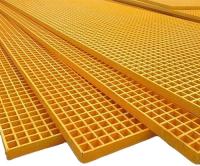 China Smooth Surface Fiberglass Grating Panels 38mm Thickness for Oil Industry Corrosion Resistant for sale