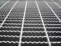 China 40x5mm Standard Plain Serrated Galvanized Steel Grating for sale