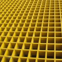 China Composite Glass Reinforced Plastic Grating 13-60mm Thickness with 1220×3660mm Panel Size for Industrial Catwalks for sale