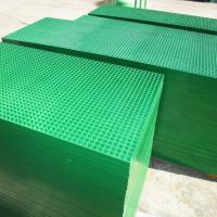 China Composite Glass Reinforced Plastic Grating 13-60mm Thickness with 1220×3660mm Panel Size for Industrial Catwalks for sale