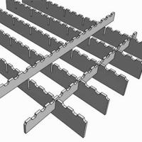 China Anti Slip Serrated Metal Grating Hot Dipped Galvanized For Walkway Platform for sale