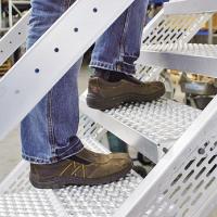 China Pre Galvanized Steel Safety Diamond Grip Stair Tread 4m Length High Load Capacity for sale