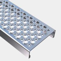 China Pre Galvanized 5mm Steel Safety Grating Stair Tread with Anti-Skid Surface, Width ≤1000mm Length ≤4000mm for sale