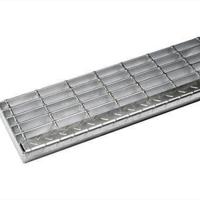 China Galvanized Steel Bar Grating Stair Treads 1500mm Width Serrated Surface for sale