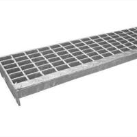 China Galvanized Steel Bar Grating Stair Treads 1500mm Width Serrated Surface for sale