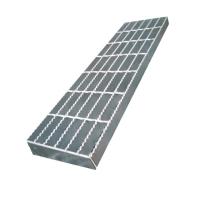 China 0.3mm Electro Galvanized Steel Stair Treads Grating Width 80mm Heavy Duty for sale