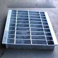 China Stainless Steel Water Floor Drain Cover 25x5mm Bearing Bar Grating with Angle Sided for Concrete Trench for sale