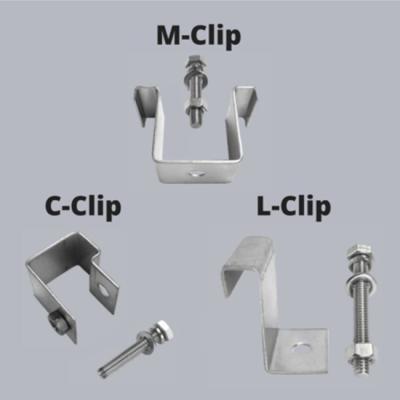 China ISO Type A B C M Galvanized Steel Grating Clips 30-50mm Sizes for Industrial Floor Grating Installation for sale