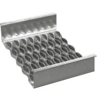 China 40MM Anti-Slip Aluminum Grip Strut Grating with Diamond Pattern for Stair Treads and Industrial Walkways for sale