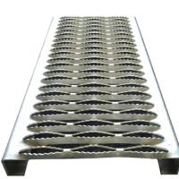 China 40MM Anti-Slip Aluminum Grip Strut Grating with Diamond Pattern for Stair Treads and Industrial Walkways for sale