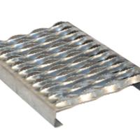 China 40MM Anti-Slip Aluminum Grip Strut Grating with Diamond Pattern for Stair Treads and Industrial Walkways for sale