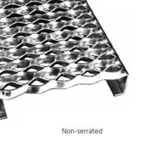 China Aluminum Steel Diamond Grip Grating Grip Strut Walkway 35 Percent Open Area Serrated for sale