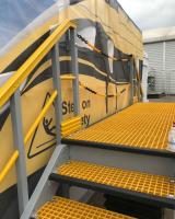 China 25x5x3 Catwalk Reinforced Fiberglass Grating Panels 1200x3660mm Custom Sizes for sale