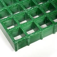 China Green Mesh Walkway ISO Fiberglass Grating Panels FRP 1.5m x 3m for sale