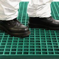 China Green Mesh Walkway ISO Fiberglass Grating Panels FRP 1.5m x 3m for sale