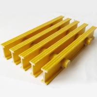 China High Strength Pultruded FRP Grating Panels Corrosion Resistant Lightweight 25mm for sale