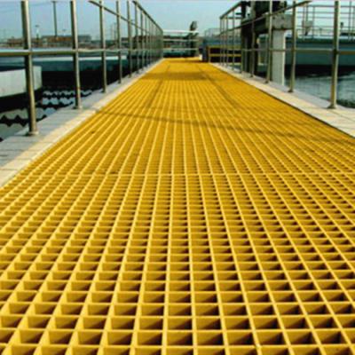 China High Strength Pultruded FRP Grating Panels Corrosion Resistant Lightweight 25mm for sale