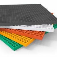 China GRP Fiberglass Bar Grating 25mm Thickness 38mm Opening Garage Floor Walkway for sale