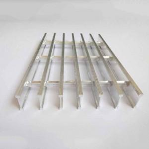 China 6063 T6 Aluminum Grating with 20-100mm Bearing Bars and 38-101mm Cross Bar Spacing for Driveways and Platforms for sale