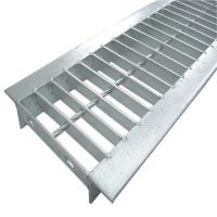 China Hot Dipped Galvanized Carbon Steel U Shape Trench Cover 25x5mm Bearing Bar for sale