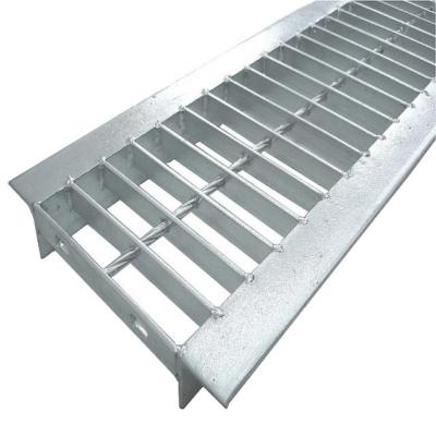 China Hot Dipped Galvanized Carbon Steel U Shape Trench Cover 25x5mm Bearing Bar for sale