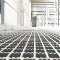 China Hot Dip Galvanized Serrated Steel Bar Grating 32x5mm Anti Slip Welded Walkway Platform for sale