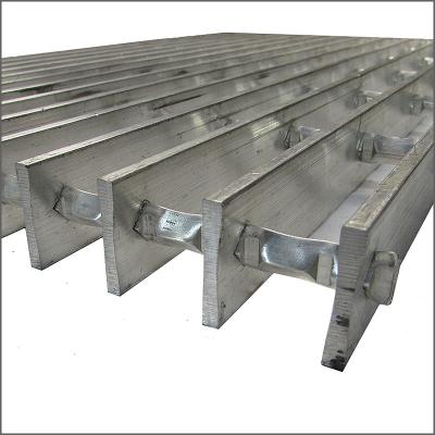 China 6063 T6 Aluminum Bar Grating 25-75mm Bearing Bars with CE Certification for Industrial Platforms for sale