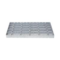 China Anti Skid Serrated Steel Grating Plate 15mm Load Bar Centres 100mm Cross Rods Walkway for sale