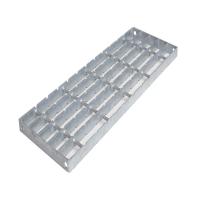 China Anti Skid Serrated Steel Grating Plate 15mm Load Bar Centres 100mm Cross Rods Walkway for sale