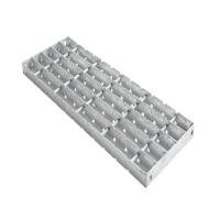 China Anti Skid Serrated Steel Grating Plate 15mm Load Bar Centres 100mm Cross Rods Walkway for sale