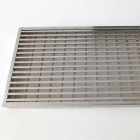 China SS304 316 Welding Flat 5mm Drain Cover Steel Floor Grating Pressure Locked for sale