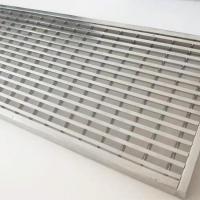 China SS304 316 Welding Flat 5mm Drain Cover Steel Floor Grating Pressure Locked for sale