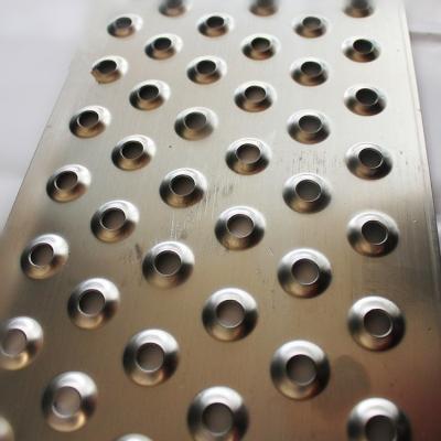 China Anti Skid Non Slip Carbon Steel Perforated Sheet 2.0mm Thickness Safety Grating 600-1800mm Width for sale