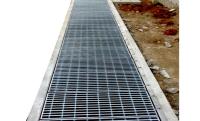 China Steel Grating Trench Cover S275JR Electroplate Drainage Driving Ramps 25x5mm Bearing Bar for sale