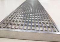 China Stainless Steel 316 Swimming Pool Overflow Grating 5mm Thickness 20mm Deep Wedge Wire Drain for sale
