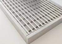 China Stainless Steel 316 Swimming Pool Overflow Grating 5mm Thickness 20mm Deep Wedge Wire Drain for sale