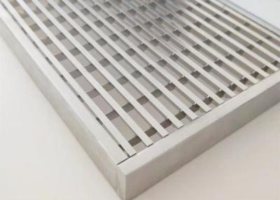China Stainless Steel 316 Swimming Pool Overflow Grating 5mm Thickness 20mm Deep Wedge Wire Drain for sale