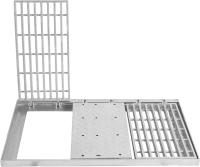 China Hot Dip Galvanized Steel Bar Grating 25x5mm for Bridge Decking Vehicle Surface Drainage Cover for sale