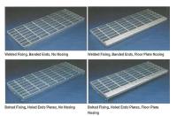 China Steel Grating Stair Treads with Checkered Nosing - 25x3mm to 75x10mm Bearing Bars - Slip Resistant Industrial Platforms for sale