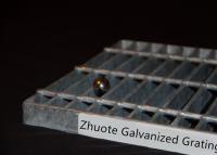 China 20mm Ball Proof Steel Grating 25x5mm Bearing Bar 100mm Cross Bar Spacing Galvanized for sale