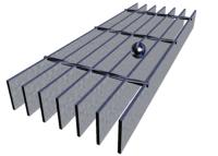 China 20mm Ball Proof Steel Grating 25x5mm Bearing Bar 100mm Cross Bar Spacing Galvanized for sale