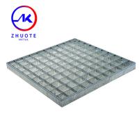 China 1000x1000mm Galvanized Steel Grating Mesh with 30x2mm Flat Bar Construction for Industrial Flooring for sale