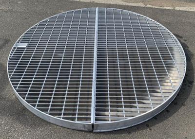 China Round Q235 Galvanized Steel Trench Grate Cover Drainage Gully Cover 25x3mm for sale