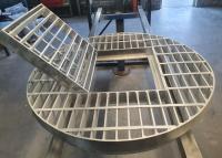 China Round Q235 Galvanized Steel Trench Grate Cover Drainage Gully Cover 25x3mm for sale
